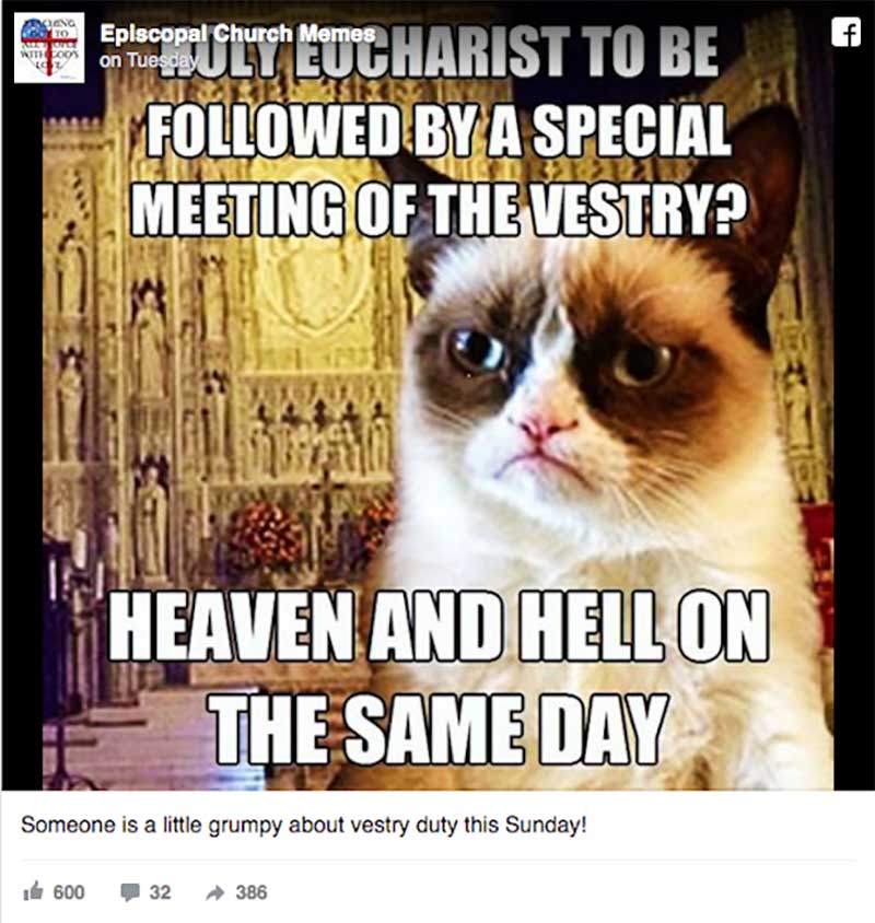 Episcopal Church Memes uses Facebook popularity to mix laughs ...
